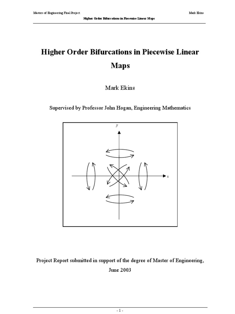 Higher Order Bifurcation in Piecewise Linear Maps | PDF | Dynamical System | Stability Theory