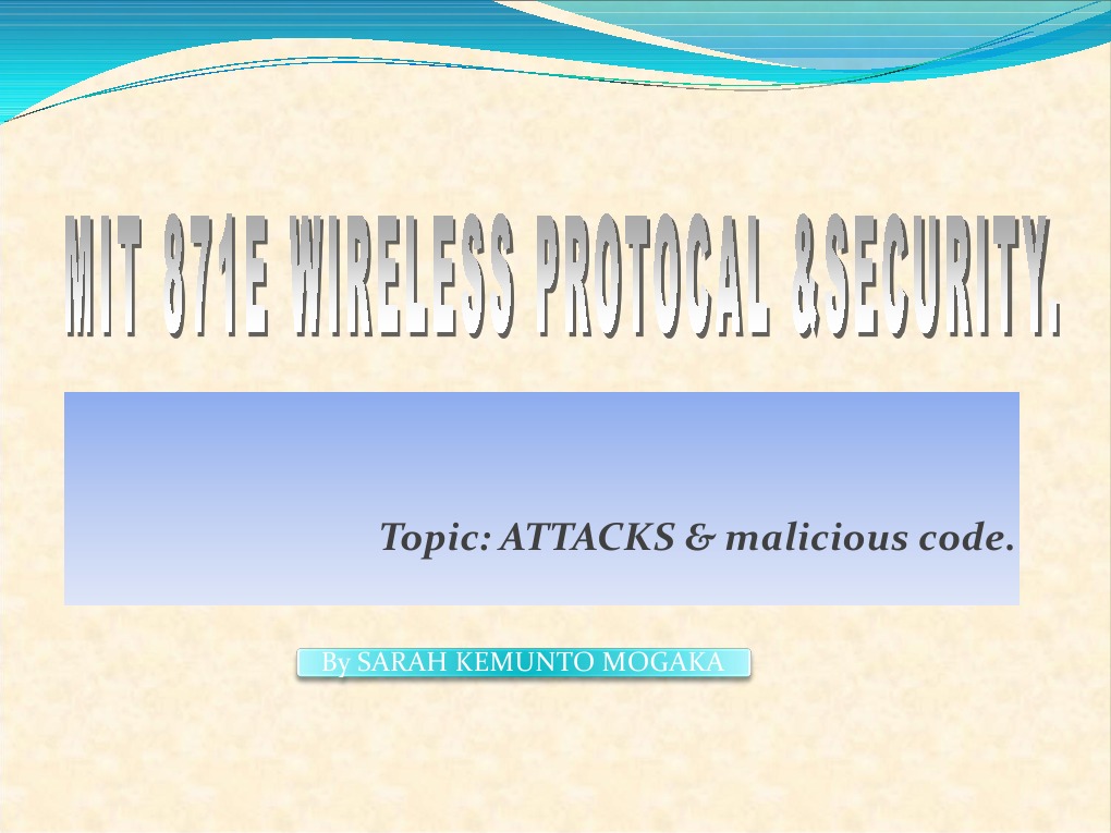ATTACKS & Malicious Code | PDF | Denial Of Service Attack | Telephone ...