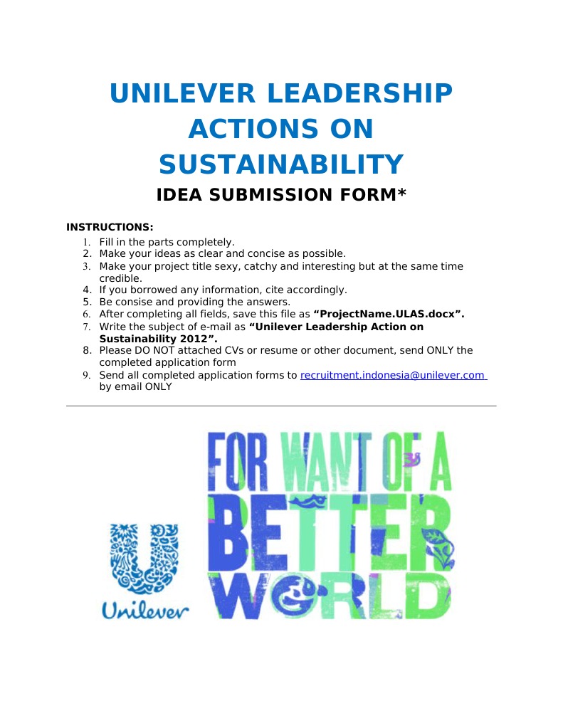 Idea Submission Formulas TCM 110288136 | PDF | Sustainability | Oxygen