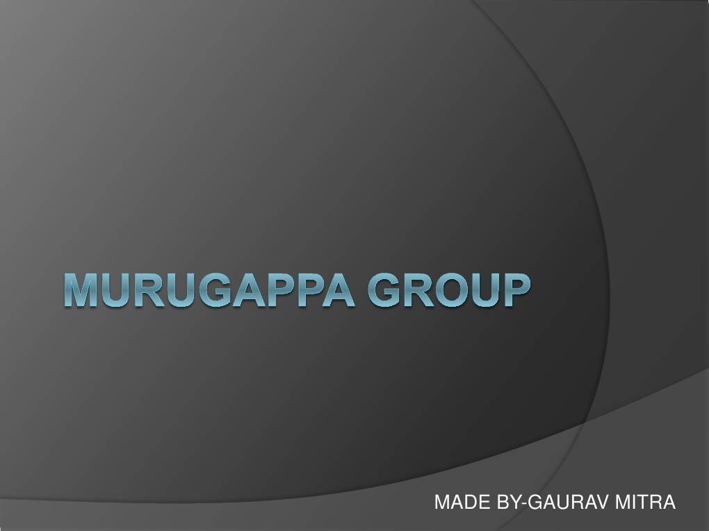 Murugappa Group | PDF | Economies | Business