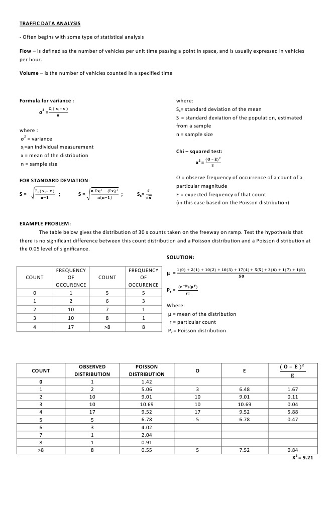 Traffic Data Analysis | Download Free PDF | Poisson Distribution | Teaching Mathematics