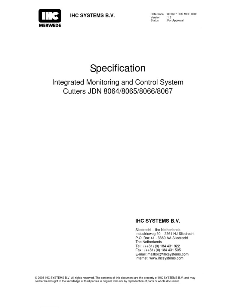 IHC Integrated Monitoring and Control System FS 8064 | Download Free ...