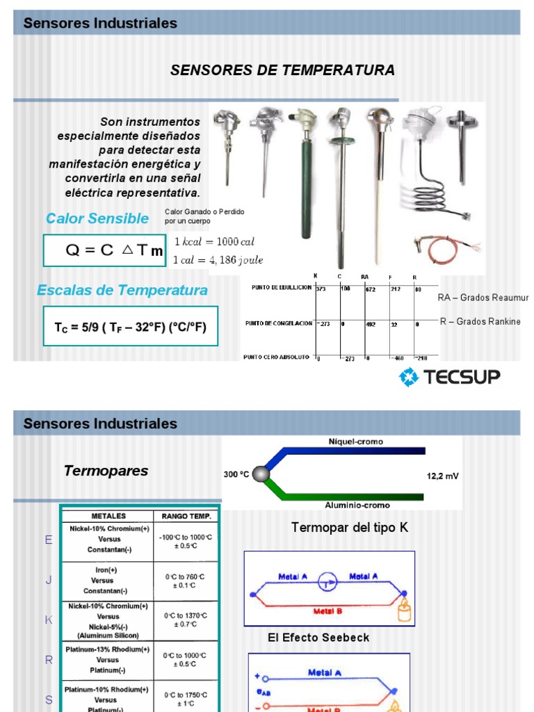Sensores de Temperatura | Par termoeléctrico | Química | Prueba ...