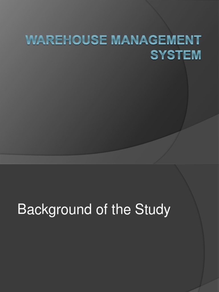 Developing an Efficient WMS System | PDF | Warehouse | Software ...