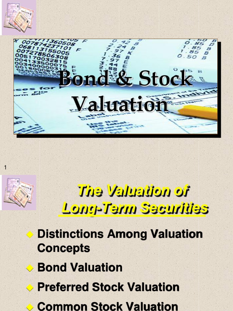 Bonds and Stock Valuation | PDF | Present Value | Bonds (Finance)