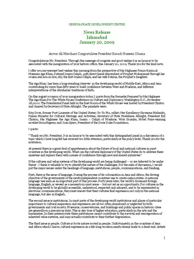 Congratulations President Obama | PDF | Value (Ethics) | Resource