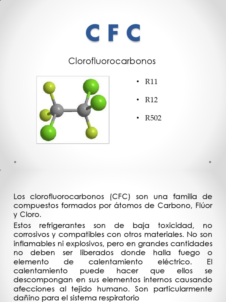 C F C | PDF | Clorofluorocarbono | Gases