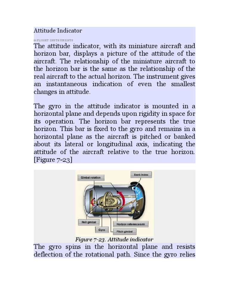 Understanding the Attitude Indicator | PDF | Aircraft | Spaceflight ...