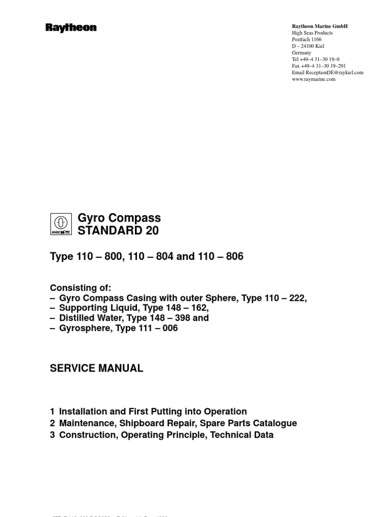 Gyro Compass Service Manual | PDF | Compass | Printed Circuit Board
