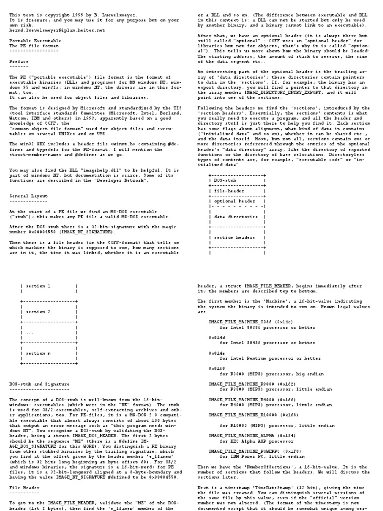 Portable Executable Format Library Computing File Format