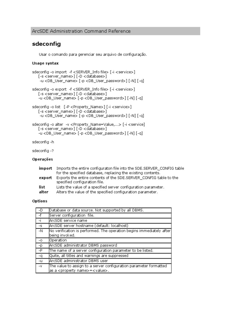 ArcSDE Administration Command Reference | PDF | Oracle Database | Windows Registry