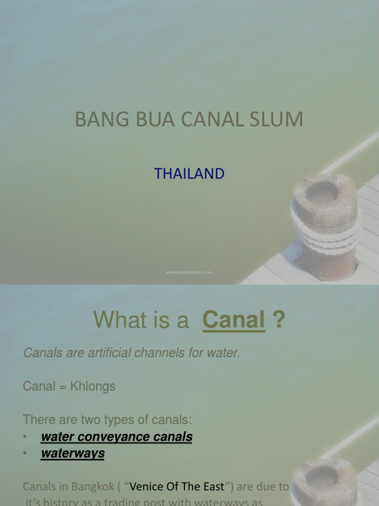 Upgrading Bang Bua Canal Slums | PDF | Slum | Canal