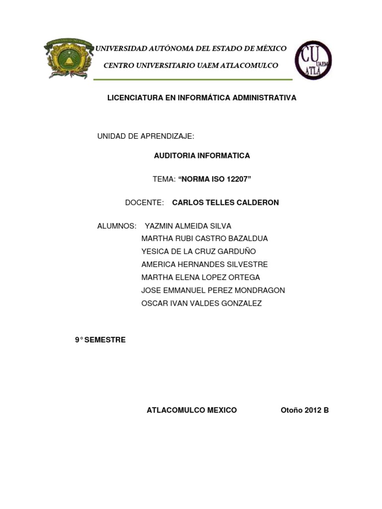 Norma Iso 12207 | PDF | Proceso de desarrollo de software | Software