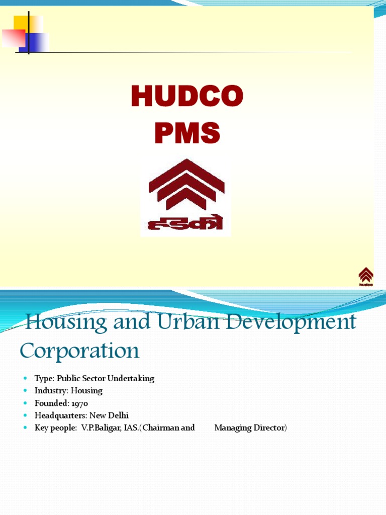 HUDCO Presentation | PDF | Economies | Finance (General)