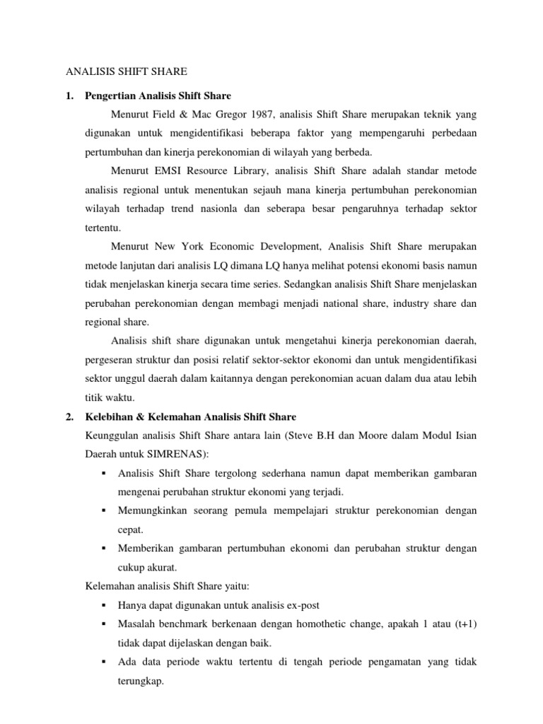 Analisis Shift Share | PDF