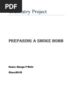 Chemistry Investigatory Project On Smoke Bomb | PDF | Chemistry | Materials