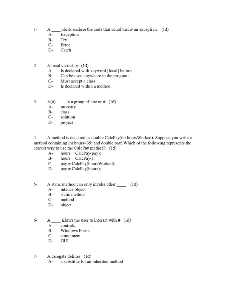 C Sharp Pdf Constructor Object Oriented Programming Programming