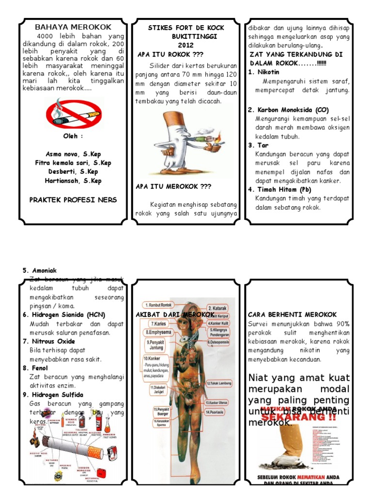 Leaflet Bahaya Merokok