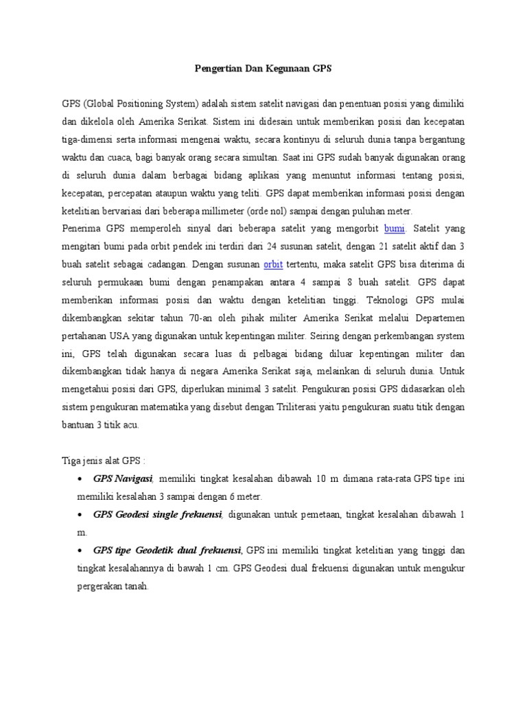 Penggunaan GPS Sehari-hari | PDF