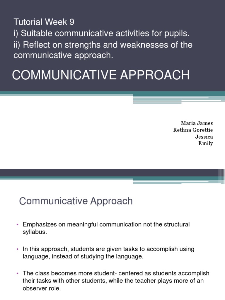 Communicative Approach | PDF | Language Education | Lesson Plan