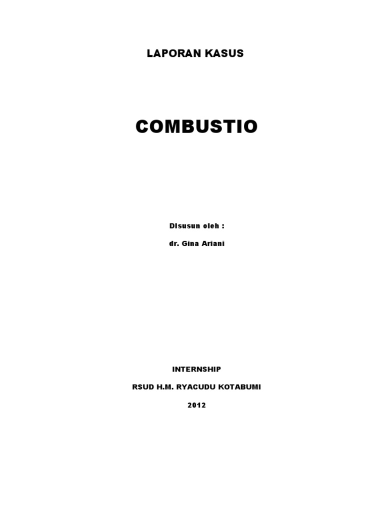 Laporan Kasus Combustio | PDF | Sains & Matematika