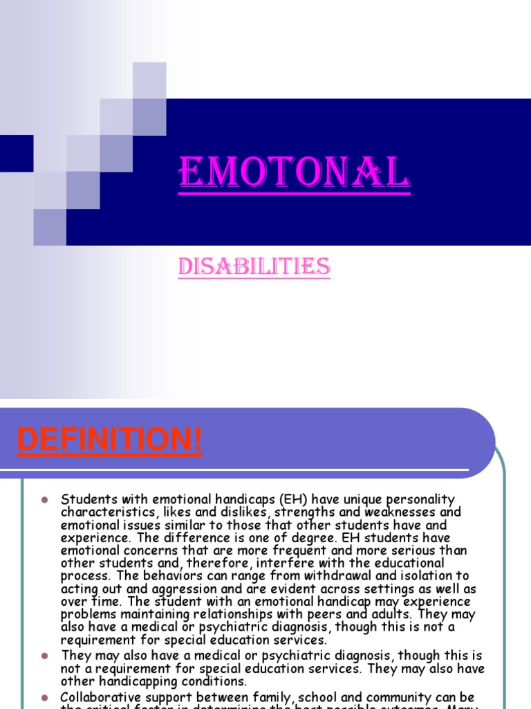 Emotional Disability | PDF | Anorexia Nervosa | Eating Disorder