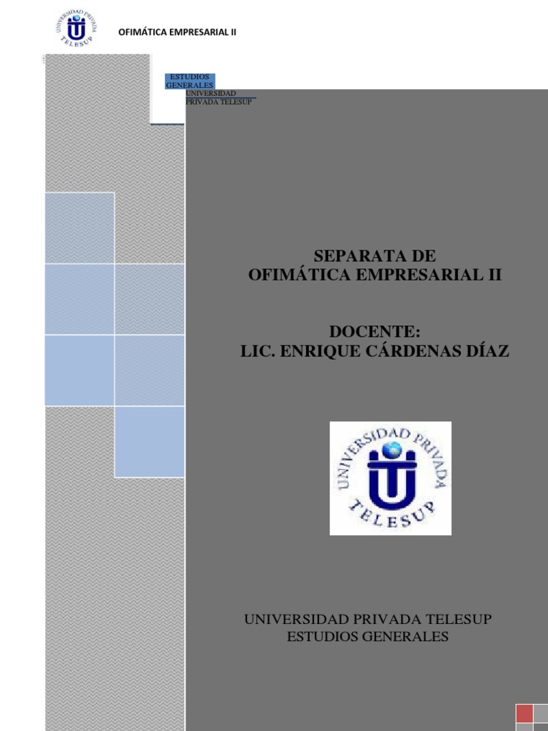 Ofimatica Empresarial II Separata Total-Unidad 1 | PDF | Microsoft ...