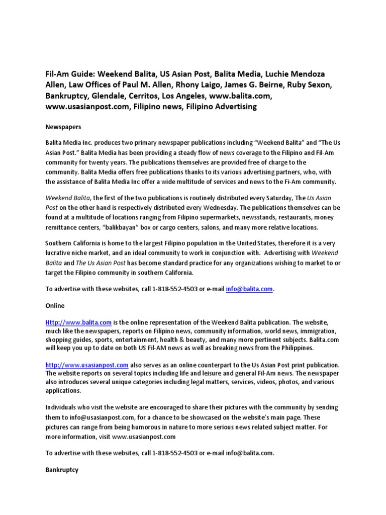 Fil-Am Guide | PDF