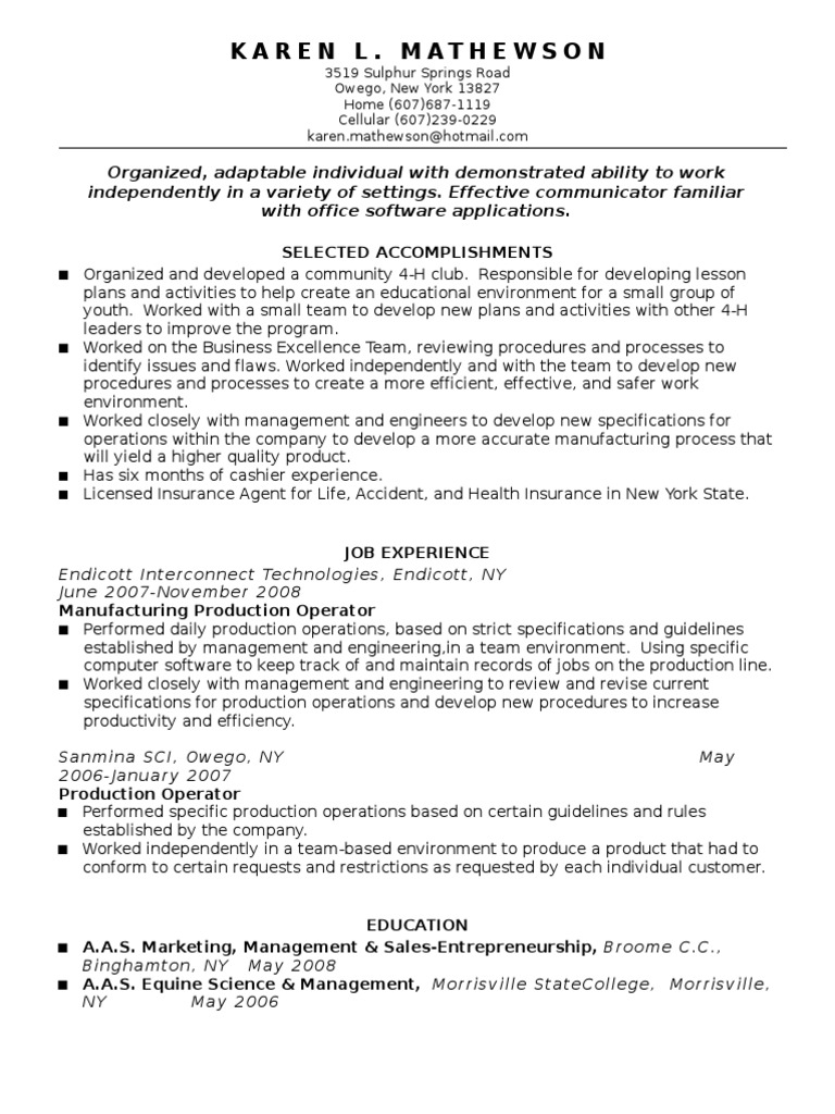 Karen Mathewson Resume | PDF | Engineering | Business