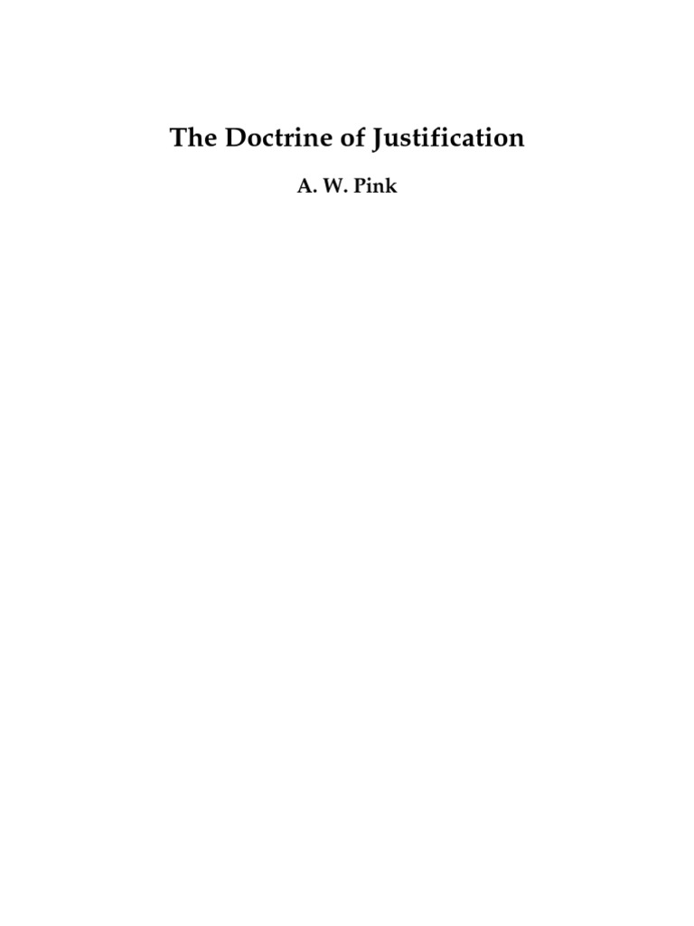Doctrine of Justification | PDF | Justification (Theology) | Sanctification