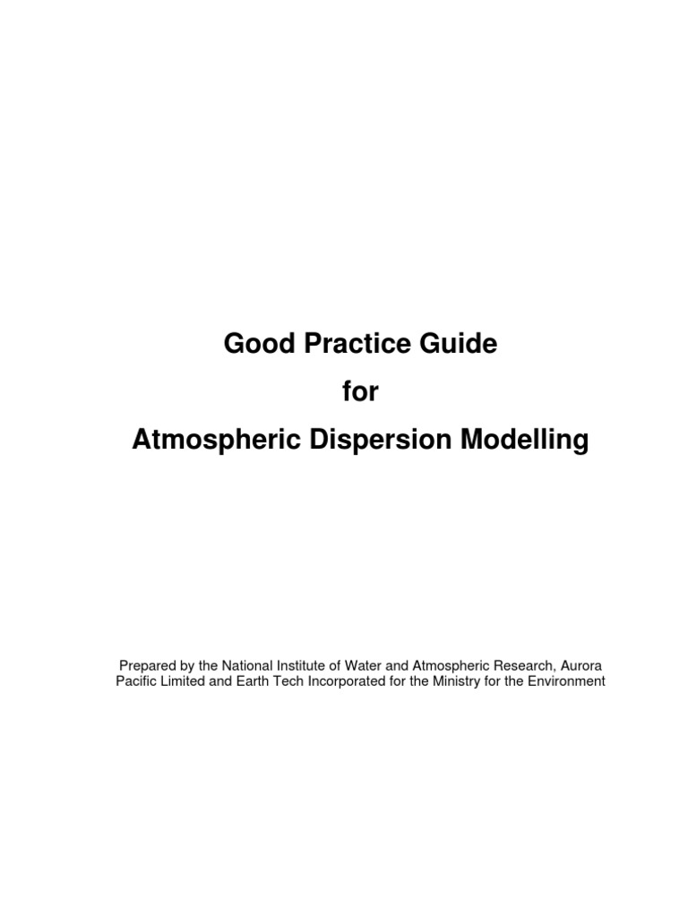 Good Practice For Atmospheric Dispersion Modelling | PDF | Air ...