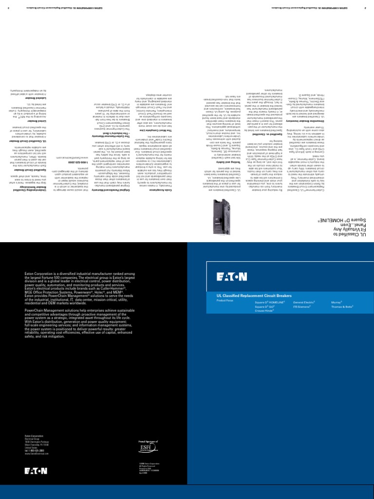 Circuit Breaker Cross Reference Guide | PDF | Electric Power | Electricity