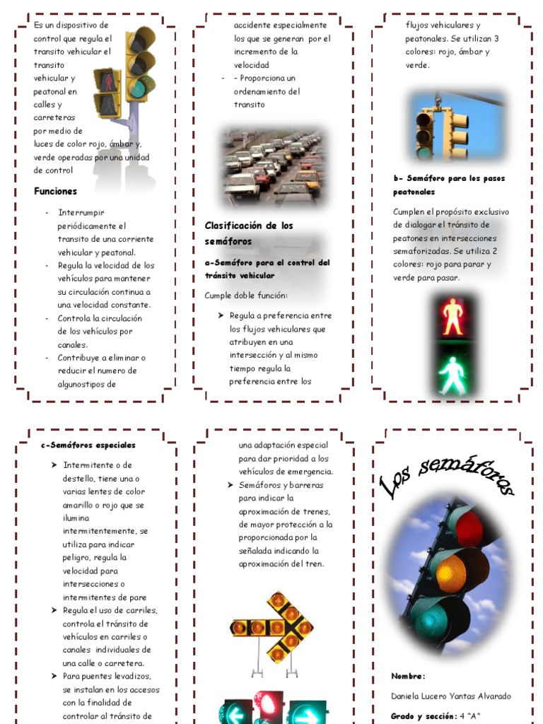 Triptico Sobre El Semaforó | PDF