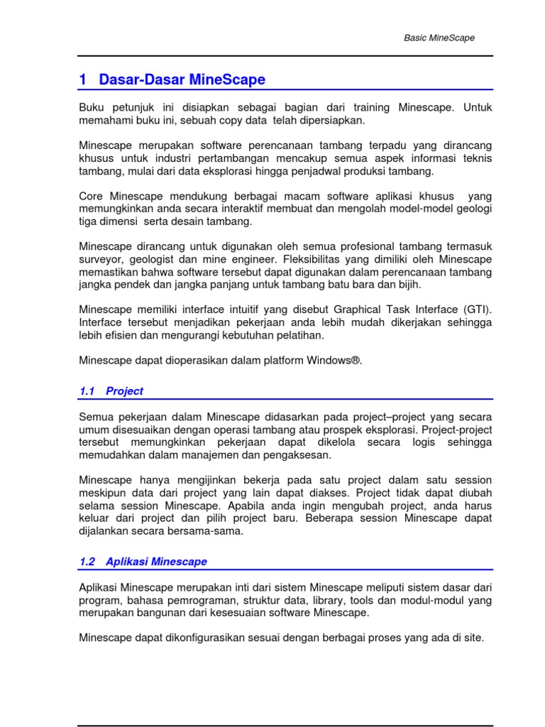 BM01 Basic MineScape | PDF