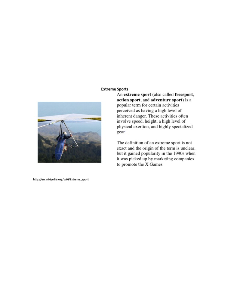 Understanding Extreme Sports Risks | PDF