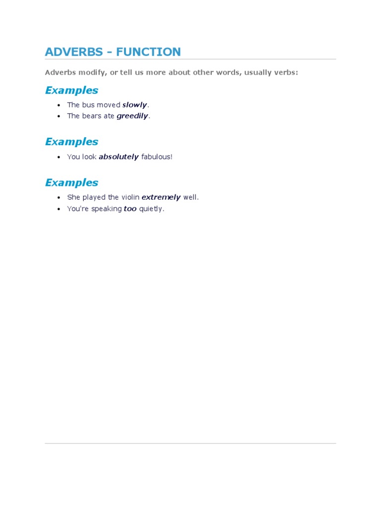 Understanding Adverb Formation | PDF