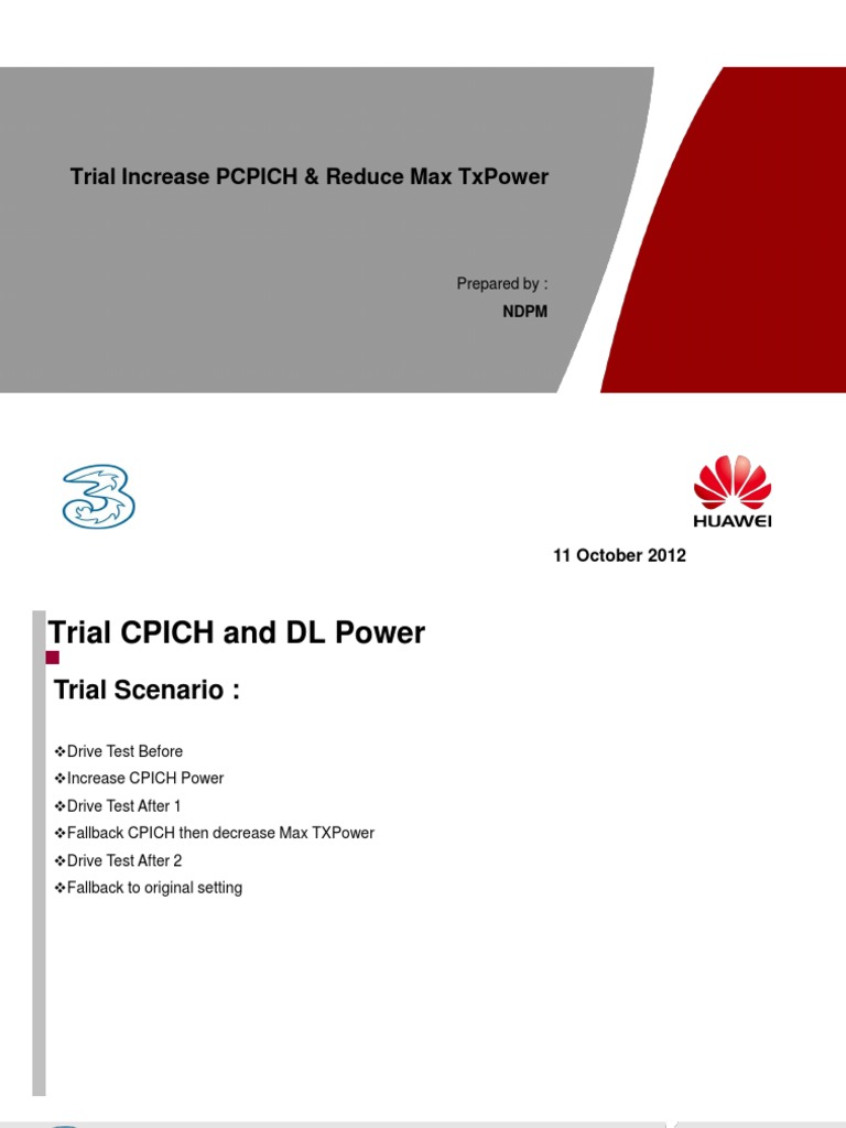 Trial Increase PCPICH & Reduce Total DL Power | PDF | Statistics ...