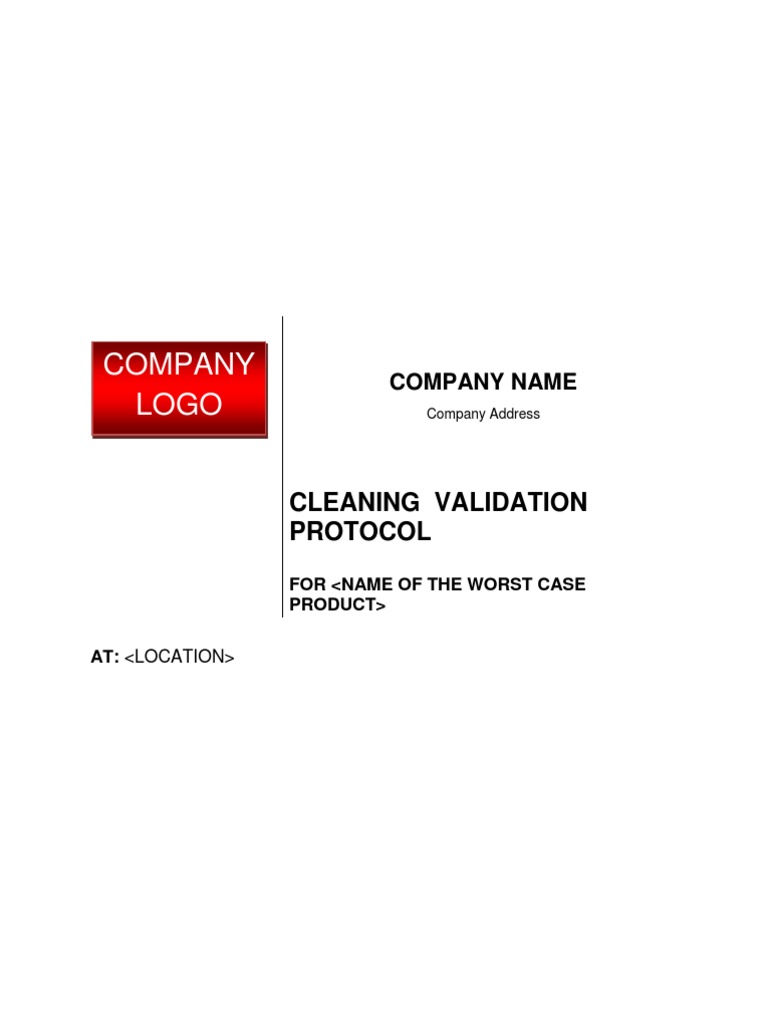 Cleaning Validation Protocol Overview | PDF | Verification And ...