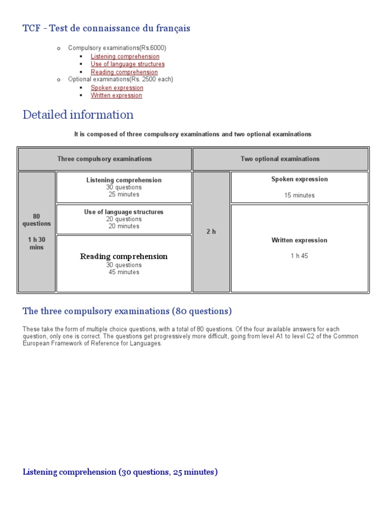 TCF Sample Paper | PDF | Test (Assessment) | Human Communication