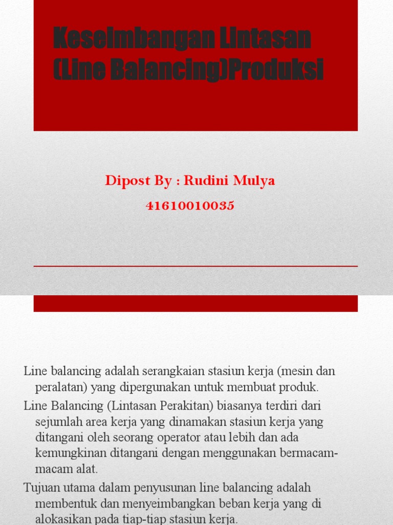 Keseimbangan Lintasan Line-Keseimbangan Lintasan (Line Balancing ...
