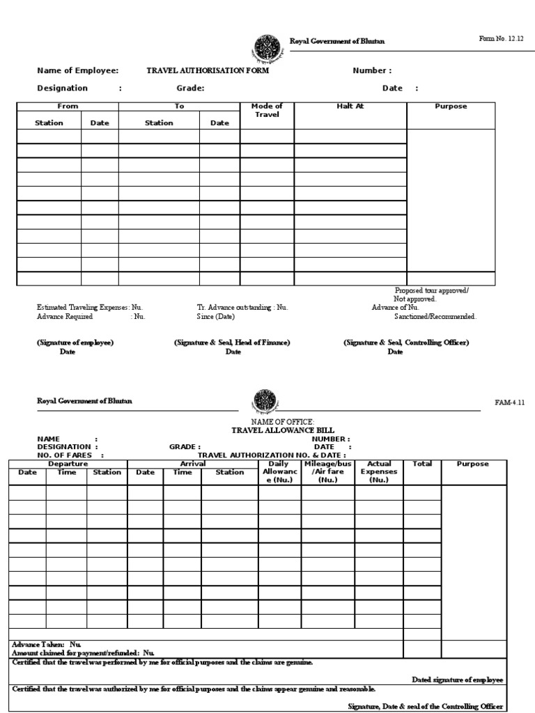 Tada Forms | PDF