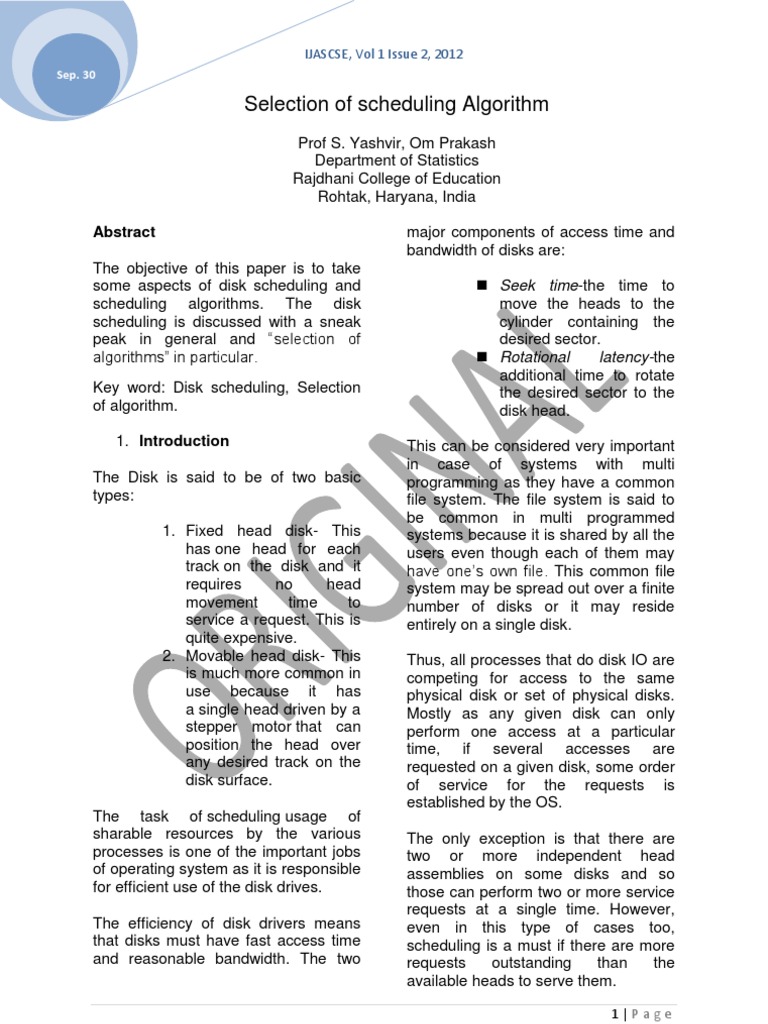 Disk Scheduling | Download Free PDF | Scheduling (Computing) | Areas Of Computer Science