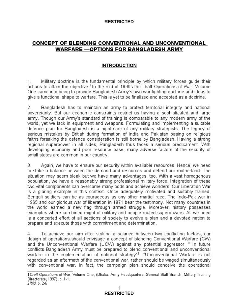Blending Conventional and Unconventional Warfare | PDF | Military ...