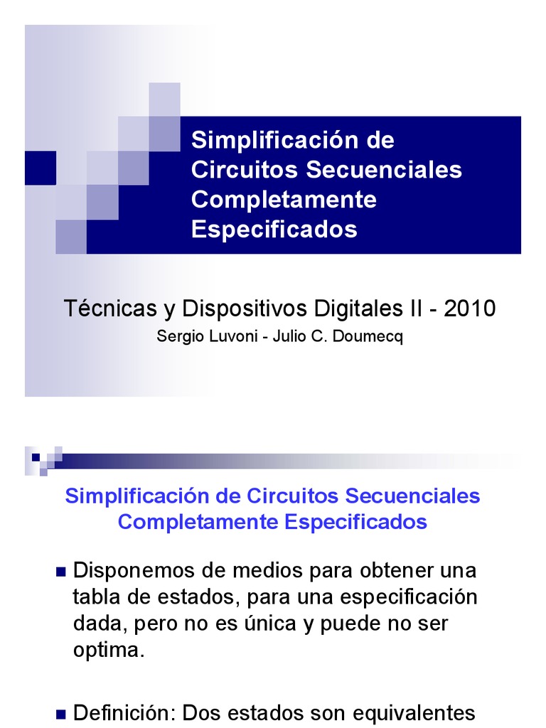 Simplificación de Circuitos Secuenciales | PDF | Conjunto (Matemáticas) | Conceptos matemáticos