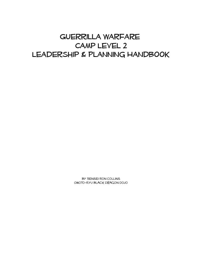 Guerrilla Warfare Camp Level 2 Handbook | PDF | Espionage | Military