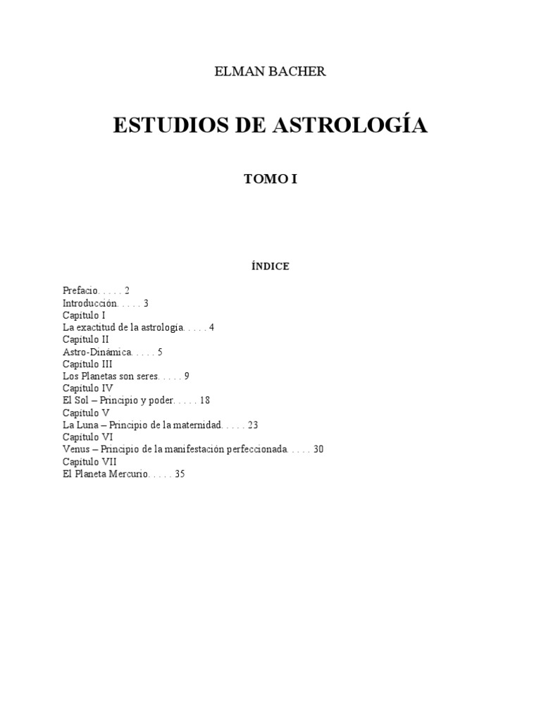Elman Bacher - Astrología 1 | PDF