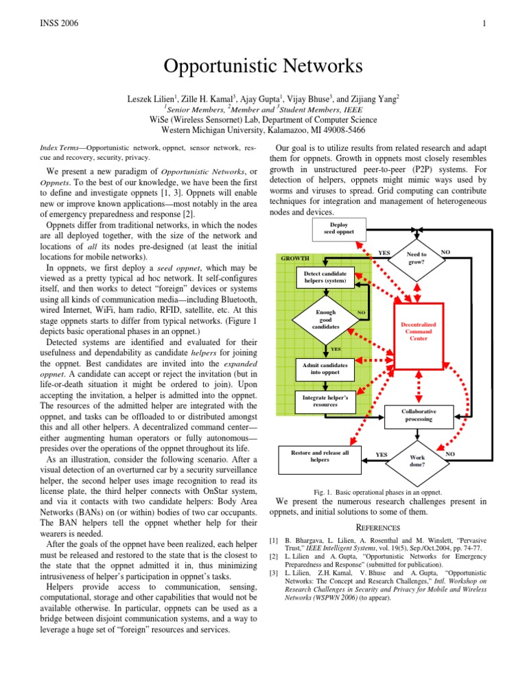 Oppnet Poster INSS06 | PDF | Peer To Peer | Wireless Sensor Network