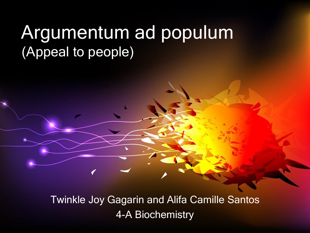 Argumentum Ad Populum (Appeal To The People) | PDF | Fallacy | Reasoning