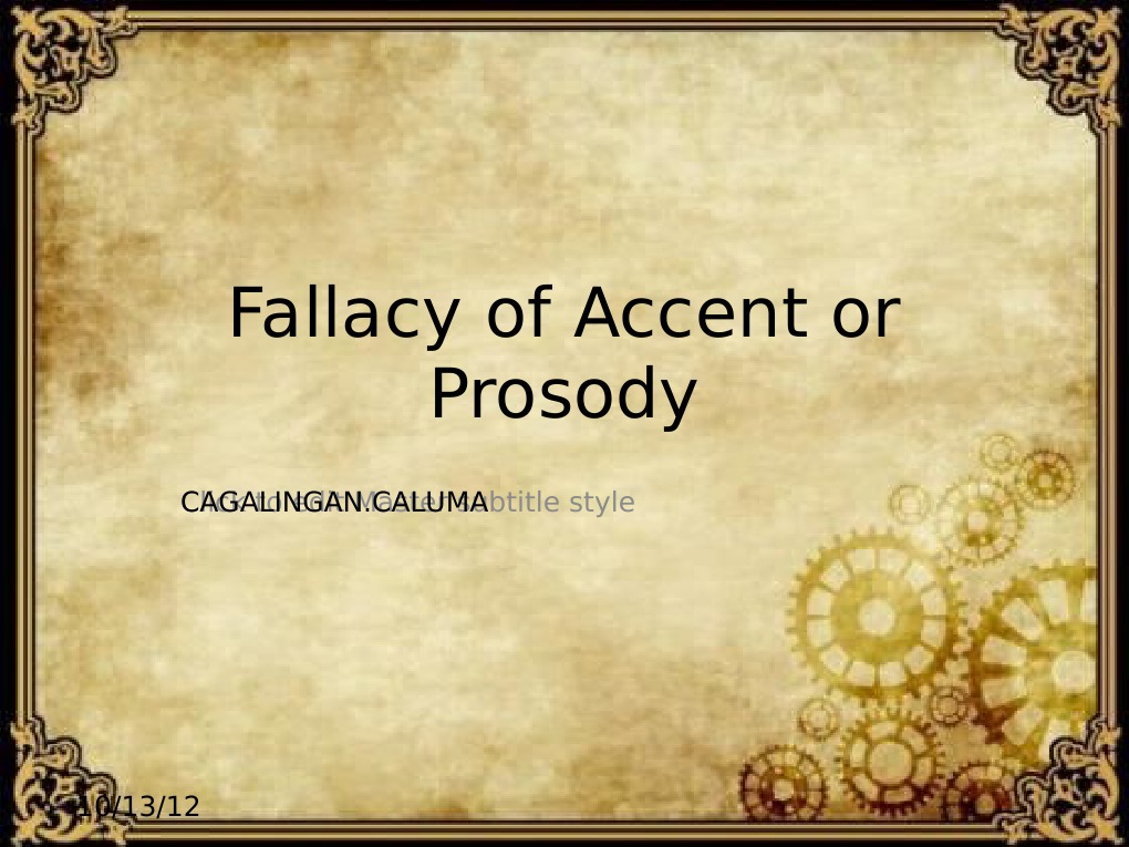 Fallacy of Accent or Prosody | PDF | Fallacy | Argument