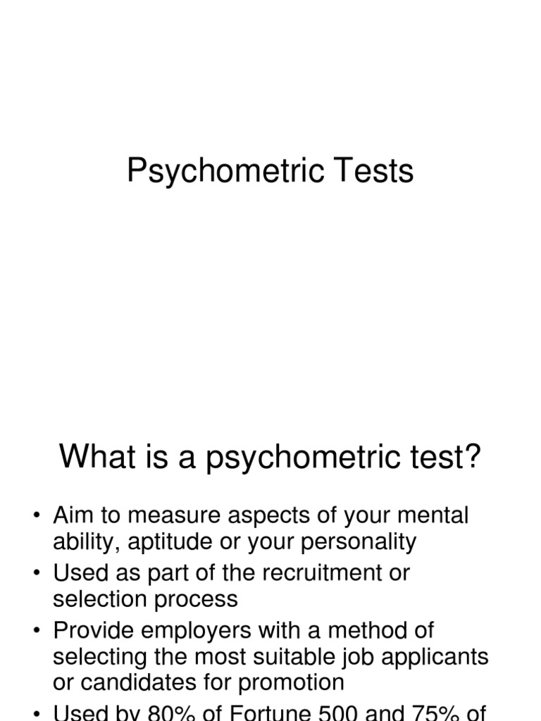 Psychometric Tests | Psychometrics | Test (Assessment)